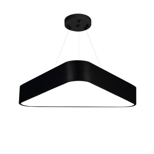 Đèn Led thả trần hình tam giác vỏ nhôm màu đen 60x8cm 48W KM ...